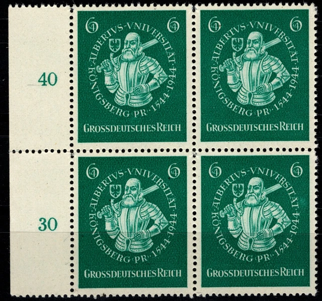 DR DEUTSCHES REICH Michel Nr. 896 **, Viererblock mit LR postfrisch EUR 2,25 - PicClick DE