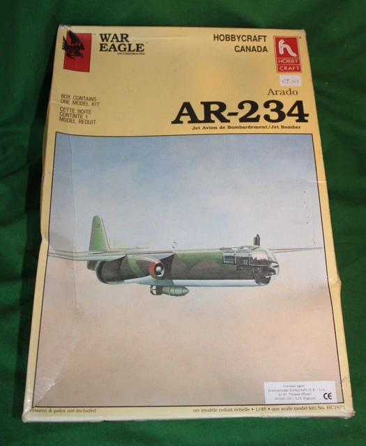 HOBBYCRAFT GERMAN WW2 Arado Ar-234 Model Kit 1/48 #Hc1671 £21.99 ...