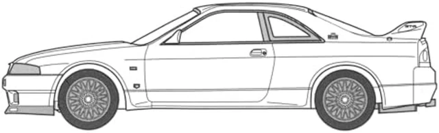 FUJIMI WANGAN MITTERNACHT No.4 Nissan Skyline R33 Rgo 1/24 Plastik ...