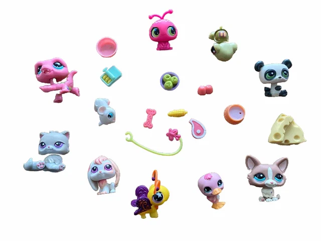 LITTLEST PET SHOP. Pacchetto misto LPS x 10 figure con alcuni accessori ...
