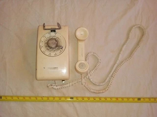 ROTARY DIAL STROMBERG Carlson Wall Mount Art Deco Phone Vintage 1970s ...
