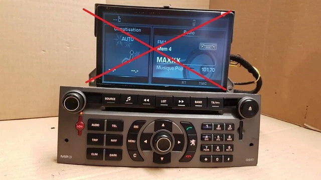 RADIO CD MP3 Navi Peugeot 407 Navigation Modul RT3 Bordcomputer Sat Navi EUR 119,00 - PicClick DE