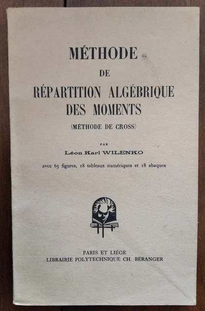 METHODE DE REPARTITION ALGEBRIQUE DES MOMENTS (Méthode de Cross ...