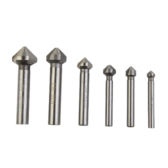 SERRAGE MÈCHE PERCEUSE Shanks Outil 6pcs CNC Mèche Conique Fin Moulin ...