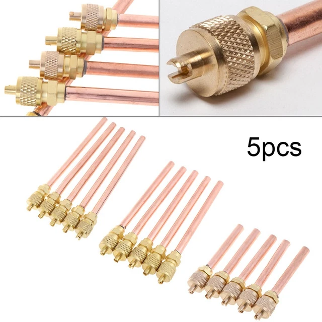 LOT DE 5 vannes d'acc??s en laiton pour syst??mes de r??frig??ration et de clima EUR 9,20 ...