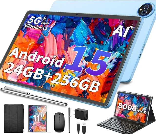 11 INCH TABLET Android 15 Tablet, 2025 Tablets with keyboard, Black ...