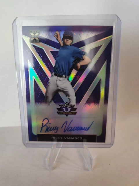 AUTOGRAPHE AUTOMATIQUE VIOLET Ricky Vanasco 2020 Leaf Valiant 22/25 EUR ...