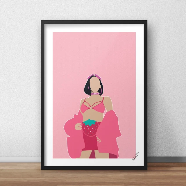 Doja Cat Inspired Wall Art Print Poster Minimal A4 A3 Rap Rapper Mooo