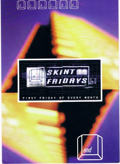 SKINT RAVE FLYER A6 3/4/98 The End London Fatboy Slim Kelvin Andrews ...