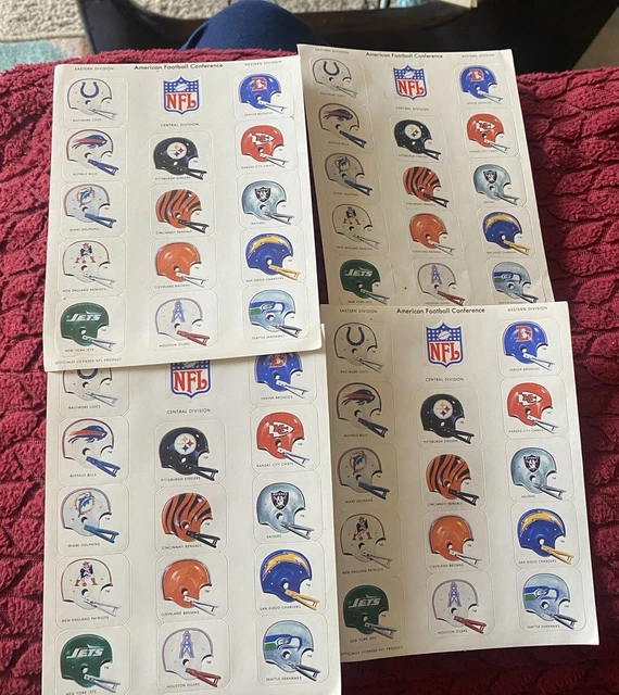 VINTAGE 1970S AFC Conference Hallmark Decals/Stickers. Four Sets. $20. ...