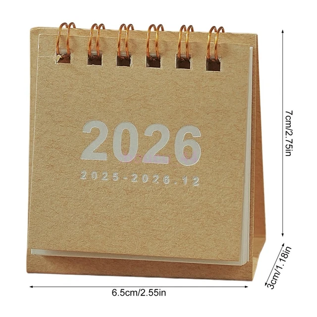 HOT PORTABLE DESK Calendar Mini Pocket Calendars 2026 Calendar Desktop ...