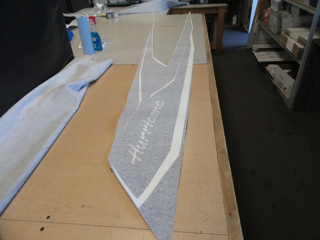 HURRICANE GRAPHIC HULL Decal Set Of (2) 20 Sport Deck Gray / White ...