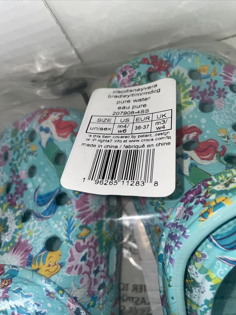 CROCS DISNEY VERA Bradley The Little Mermaid Ariel Clog Damen Größe 6 ...