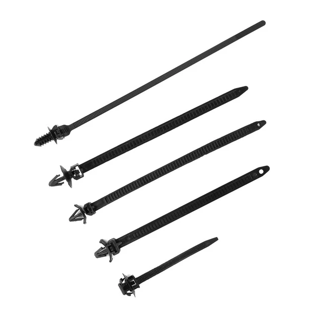 CAR LINE CABLE Tie Clamp Zip Tie Wrap Push Rivet Clip Wiring Loom ...