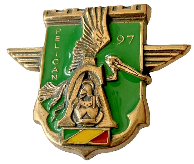 INSIGNE MIL. GENIE / PARA. : " Cie d'Appui du 17°RGP PELICAN 97 CONGO ...