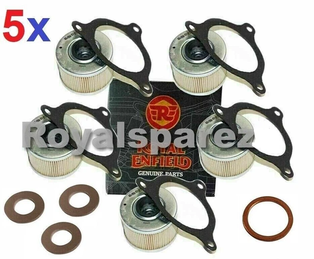 5X ROYAL ENFIELD Himalayan Oil Filter With Seal & Gasket & Crush ...