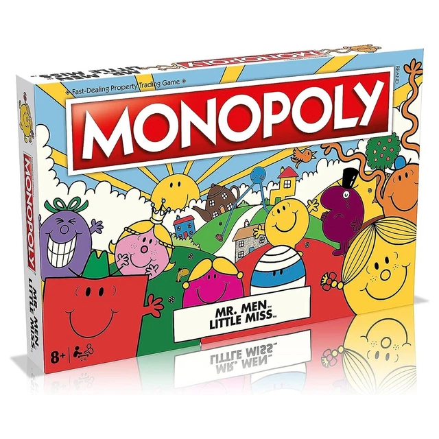 MONOPOLY: MR MEN & Little Miss Edition Board Game 2-6 Players Kids Game ...