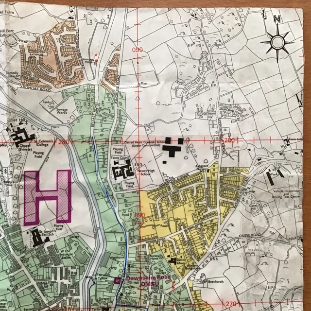 ORIGINAL TROUBLES-ERA BRITISH Army ‘Tribal’ Map Of Newry, Northern ...