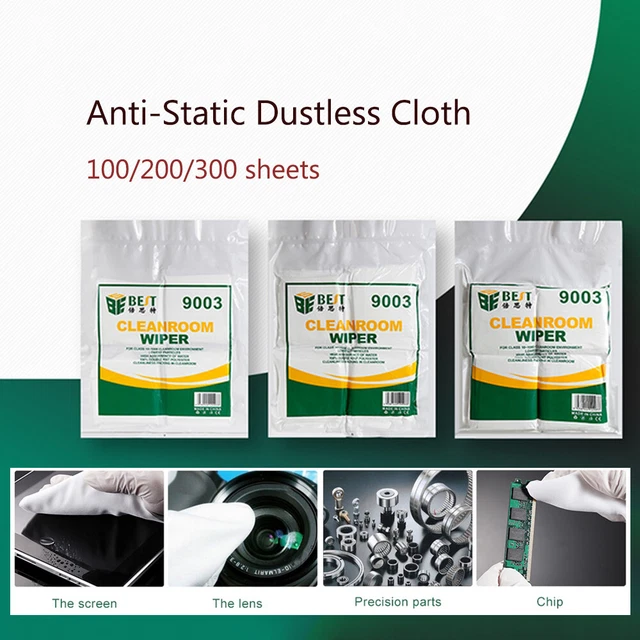 ANTI-STATIC/DUST-ABSORBING DUSTLESS CLOTH for Phone Sreen/Glasses/Lens ...