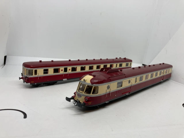 ROCO HO 43033 (2) autorail TEE RGP X 2780 + remorque XR 7778 SNCF EUR ...