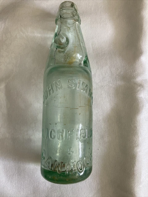 GREEN GLASS BEER bottle vintage: John Simms Lichfield Cannock with ...