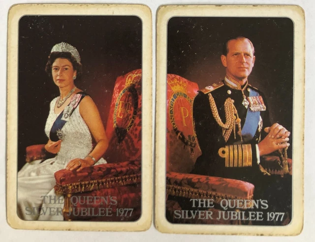 QUEEN ELIZABETH PRINCE Philip Royal Silver Jubilee 1977 Crown Swap ...