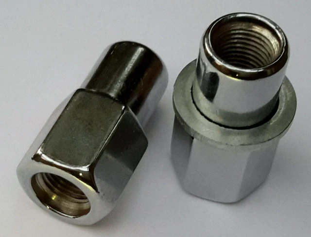 16X OPEN END SLEEVE SLEEVED SHANK WHEELNUTS 7/16" unf x11/16" (17.5mm ...