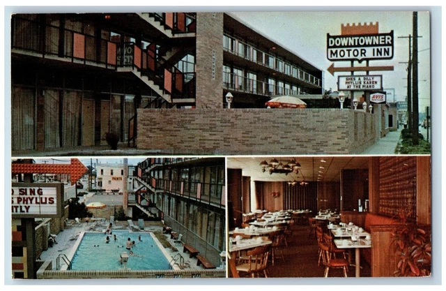 SPRINGFIELD ILLINOIS IL Postkarte Downtowner Motor Inn Außenpool um ...