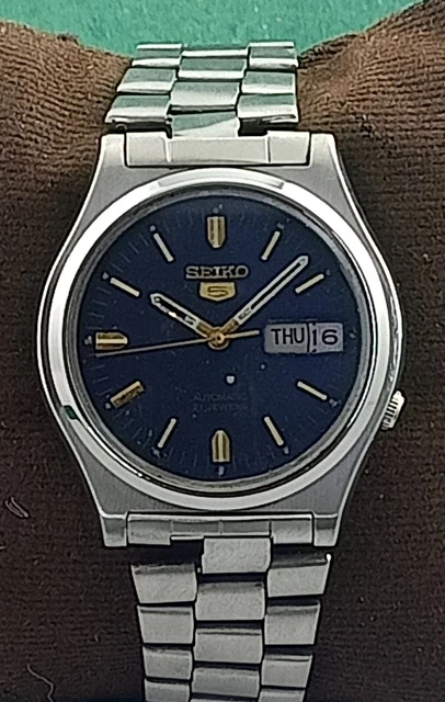 RARE VINTAGE SEIKO 5 Automatic Men Day/Date 21 jewels Original Dial Cal.7s26 £25.43 - PicClick UK