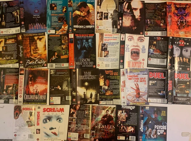 HORROR BUNDLE 2 VHS Video Tape Sleeves /covers, Including Promotional ...