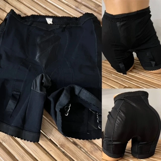 VINTAGE LONG LEG GIRDLE SHAPER SATIN PANELS BY CURTIS sz XL £0.01 ...
