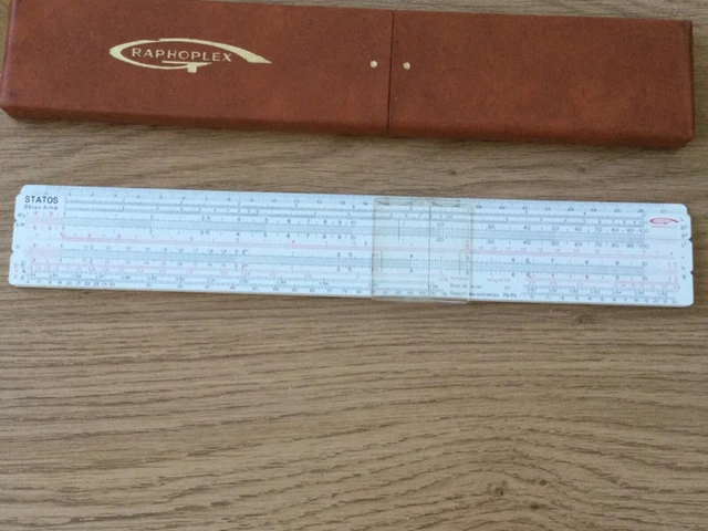RÈGLE A CALCUL GRAPHOPLEX STATOS BETON ARMÉ N°680 f 15 n=15 SLIDE RULE ...