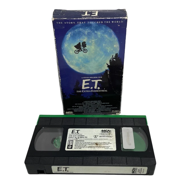E.T. ET THE Extra Terrestrial VHS 1982 Rare Green and Black Tape ...
