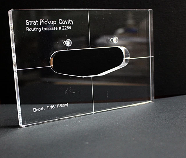 SINGLE COIL PICKUP Cavity Routing Template For Strat Body Acrylic 2264 ...