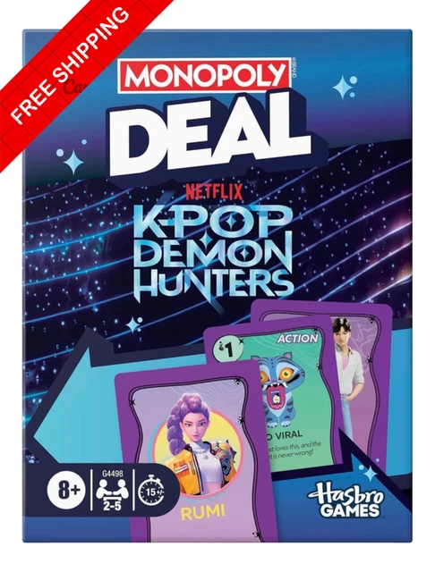 MONOPOLY DEAL: KPOP Demon Hunters Card Game | Family Games for Kids ...
