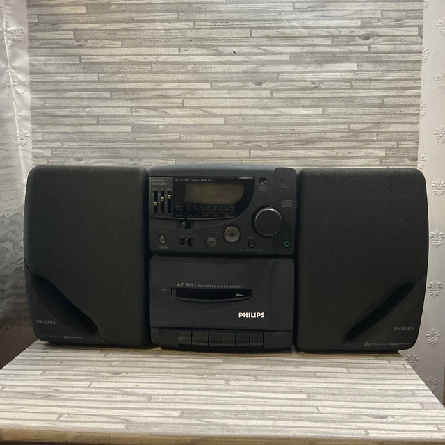 PHILIPS AZ 9055 Portable Boombox Hi-fi Micro System Detachable Speakers ...