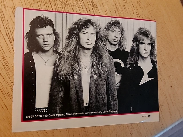 1980'S MEGADETH CLIPPING Chris Poland Dave Mustaine Gar Samuelson Dave ...