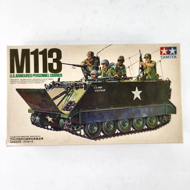 VINTAGE TAMIYA M113 US Armored Personnel Carrier 1:35 Scale Model Kit ...