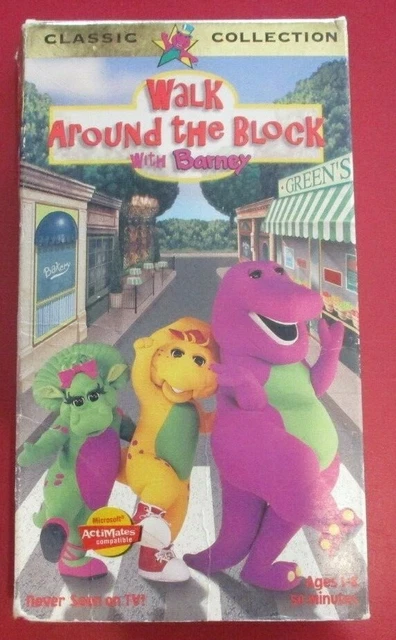 WALK AROUND THE Block With Barney (VHS 1999) Sing Along Songs Classic ...