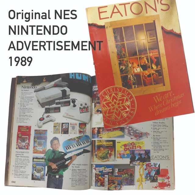 VINTAGE 1989 EATONS Christmas Catalog w/ Original NES NINTENDO ...