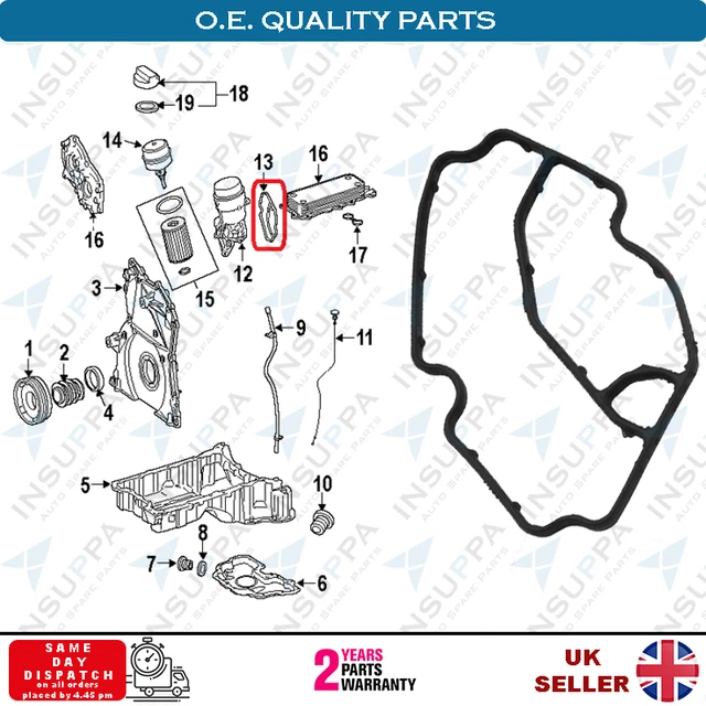 OIL FILTER HOUSING Gasket Seal For Mercedes Sprinter Viano Dodge ...