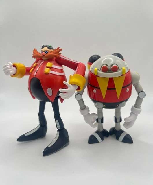 SONIC THE HEDGEHOG Dr. Eggman & Egg Robo Articulated Figure 4" Robotnik ...