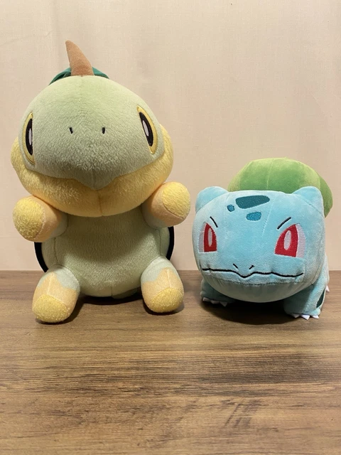 POKÉMON PLUSH LOT: Bulbasaur & Turtwig WCT Starter Grass Type Toys ...