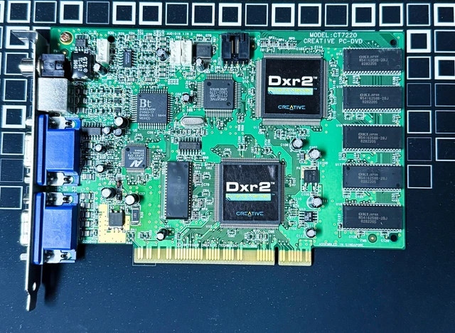 CREATIVE LABS PCI Video Card DXR2 DVD Decoder Dual CT7220 $32.95 - PicClick