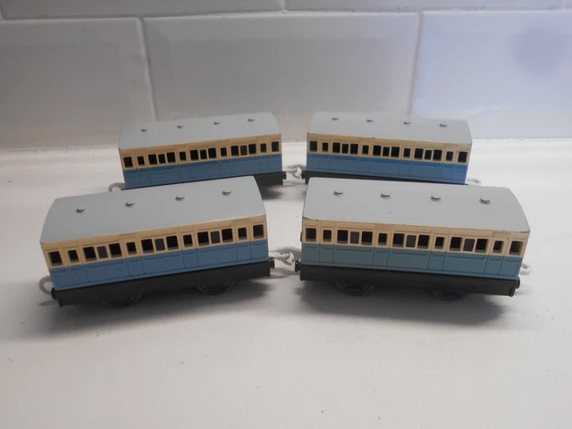 TOMY TRACKMASTER THOMAS the tank engine train set blue passenger ...