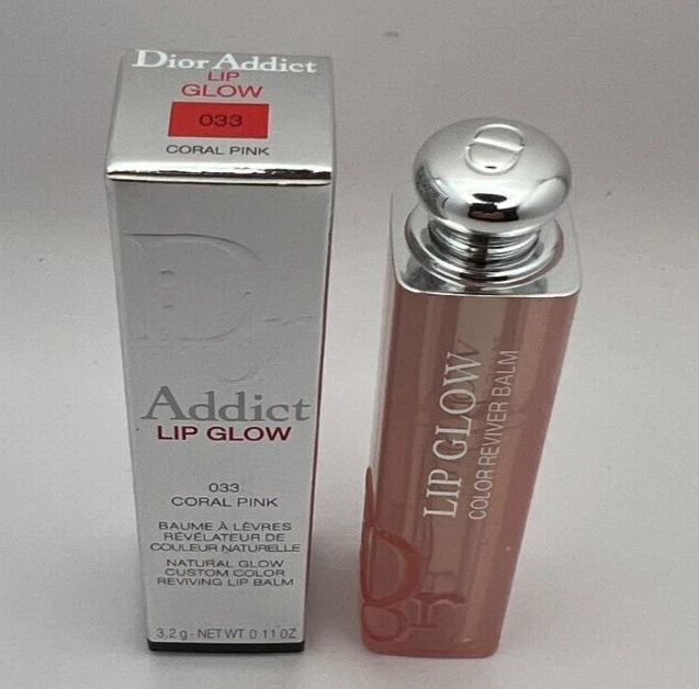 DIOR ADDICT LIP Glow Reviving Lip Balm Full Size - 033 Coral Pink £19. ...