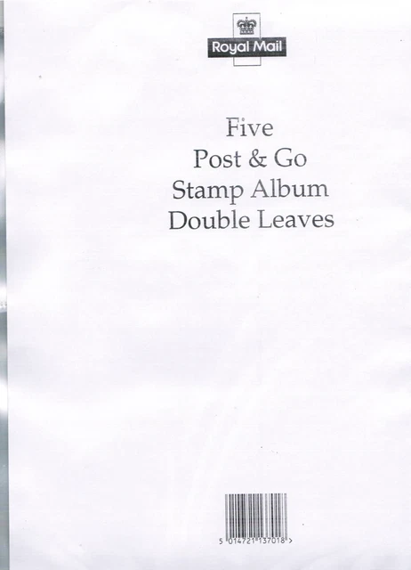 ROYAL MAIL POST & Go Stamp Album Double Leaves Pack of 5 £2.99 ...