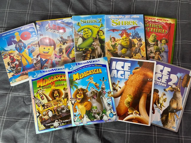 DREAMWORKS DVDS Shrek, Lego Movie, Madagascar, Rio £7.00 - PicClick UK