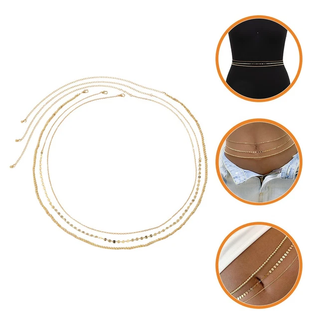 4 SETS WAIST Belt Belly Chains Chain Metal Waist Jewelry £23.29 ...