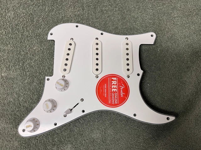 SQUIER AFFINITY STRATOCASTER Loaded Pickguard with Pickups - White $19. ...